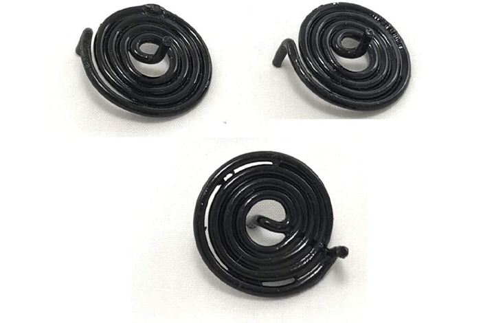 Black Wavy Round Clockwise Spring Vastu